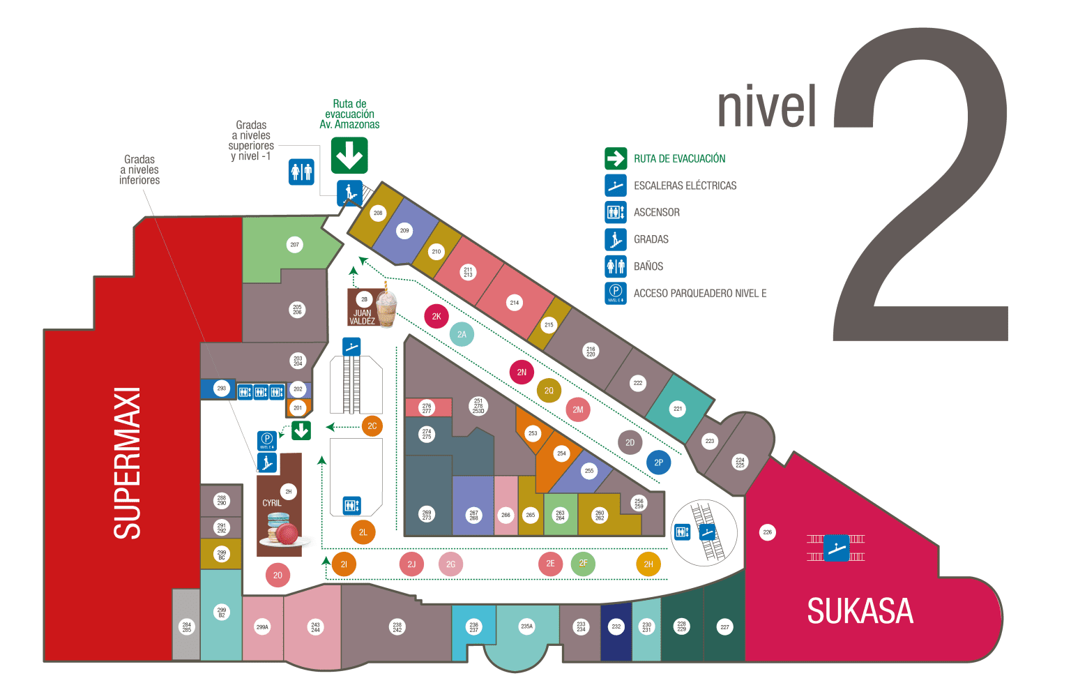 Mapa de locales - Mall el Jardín