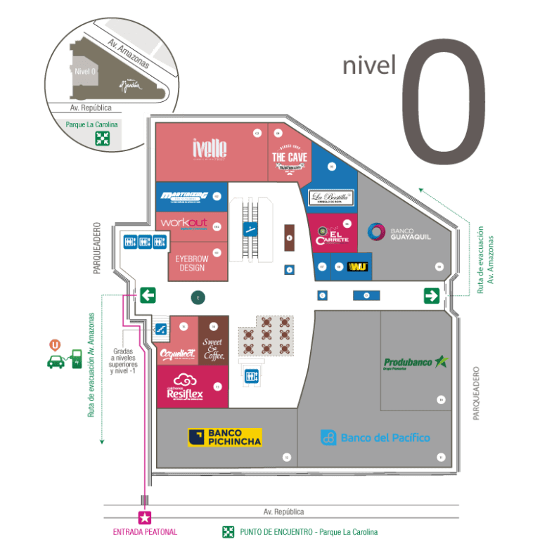 Mapa de locales - Mall el Jardín